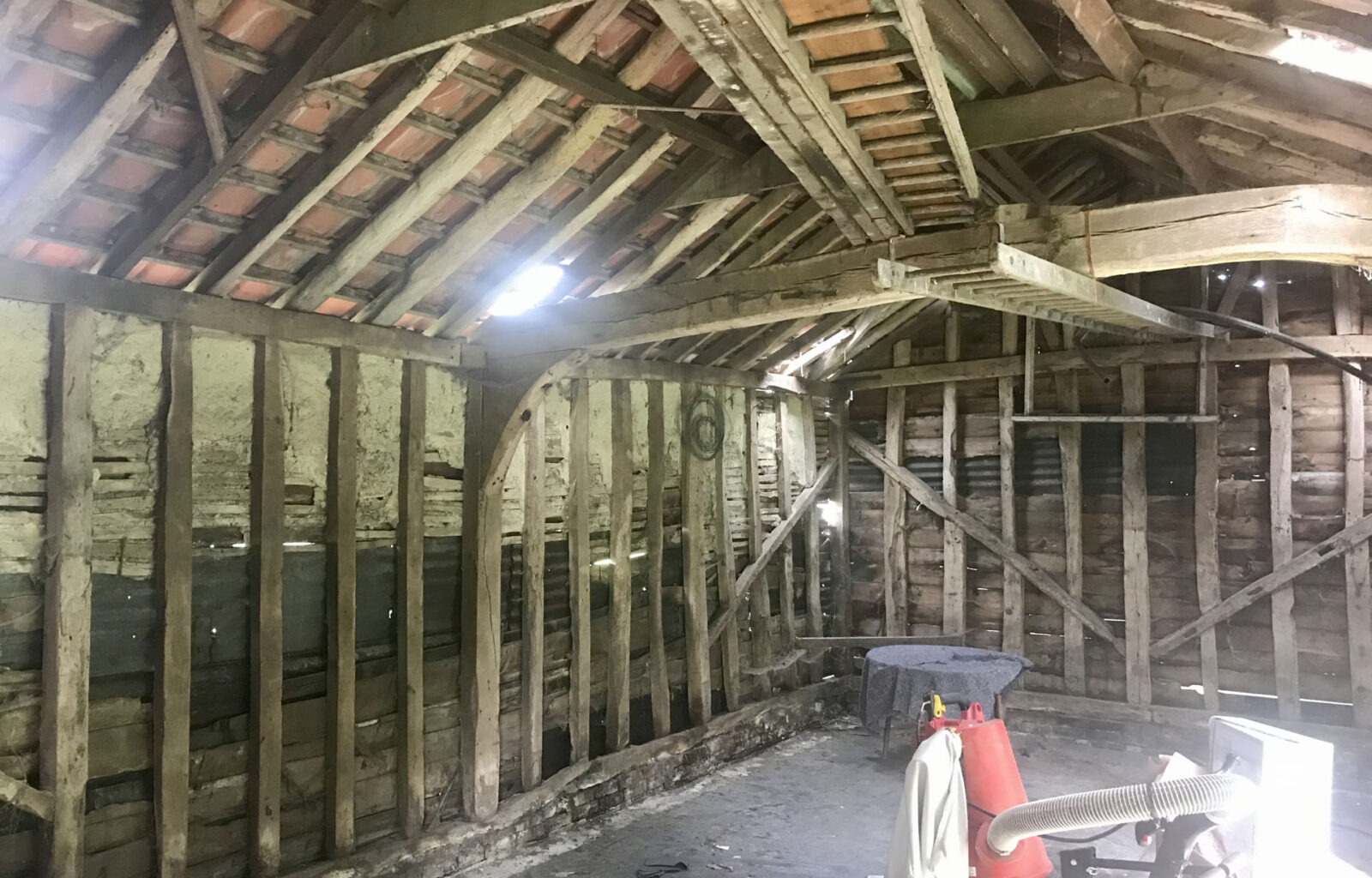 Barn Conversion Before and After - Roger Gladwell Timber Frame Construction