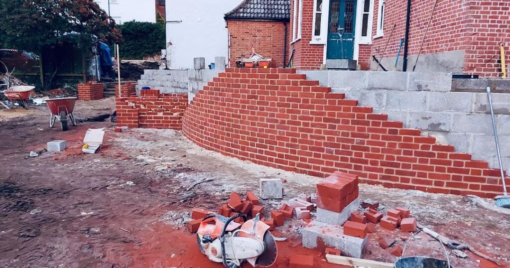 Brickwork and Flint panel - Roger Gladwell Landscape & Design