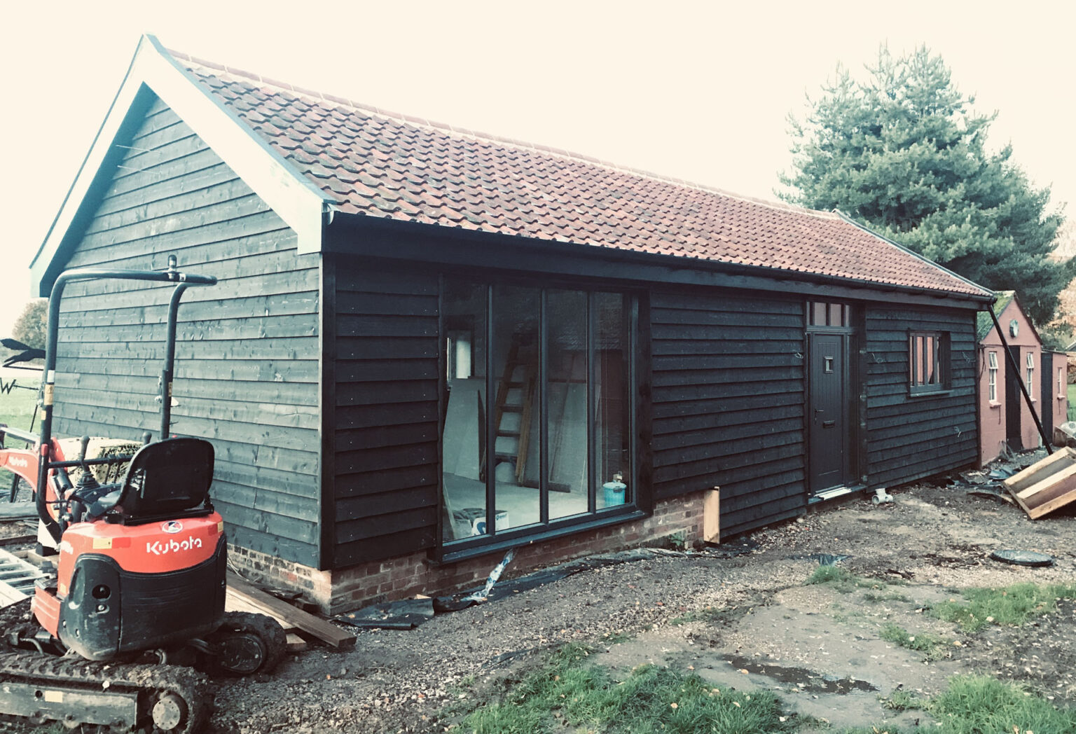 Barn restoration work in progress - Roger Gladwell Landscape & Design
