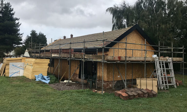 Barn restoration work in progress - Roger Gladwell Landscape & Design